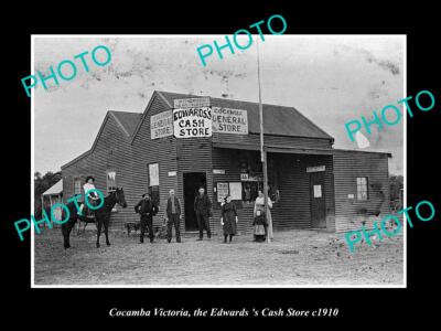 OLD POSTCARD SIZE PHOTO COCAMBA VICTORIA THE EDWARDS CASH STORE c1910 ...