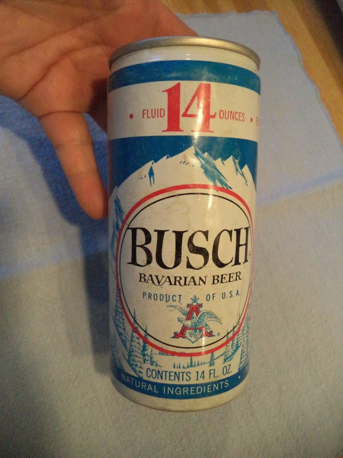 BUSCH BAVARIAN 14 OZ ALUMINUM BEER CAN JACKSONVILLE, ST LOUIS, NEWARK ...