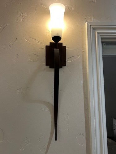 Hubbardton Forge Sweeping Taper Sconce Wall Light Fixture- Natural Iron ...