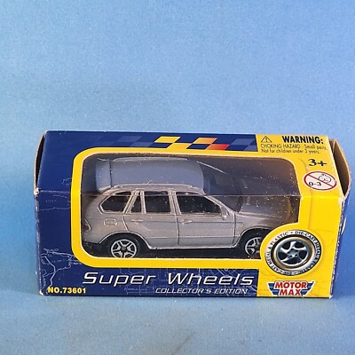 MotorMax Super Wheels Bmw X5 1:64 Diecast SUV Silver | eBay