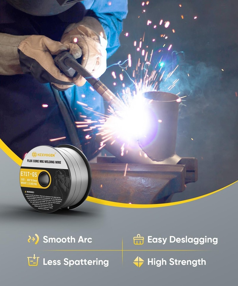 Flux Core Welding Wire .030,E71T-GS 2.2lbs Gasless Mild Carbon Steel ...