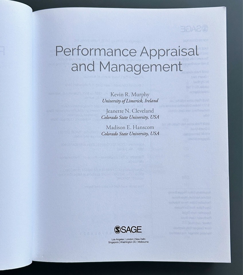 Performance Appraisal & Management - Kevin R. Murphy - Paperback - Good ...