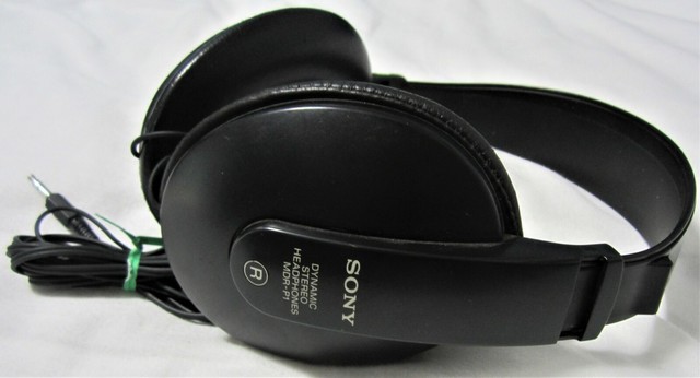 Sony Dynamic Stereo Headphones Mdr-p1 Wired Black Working for sale ...