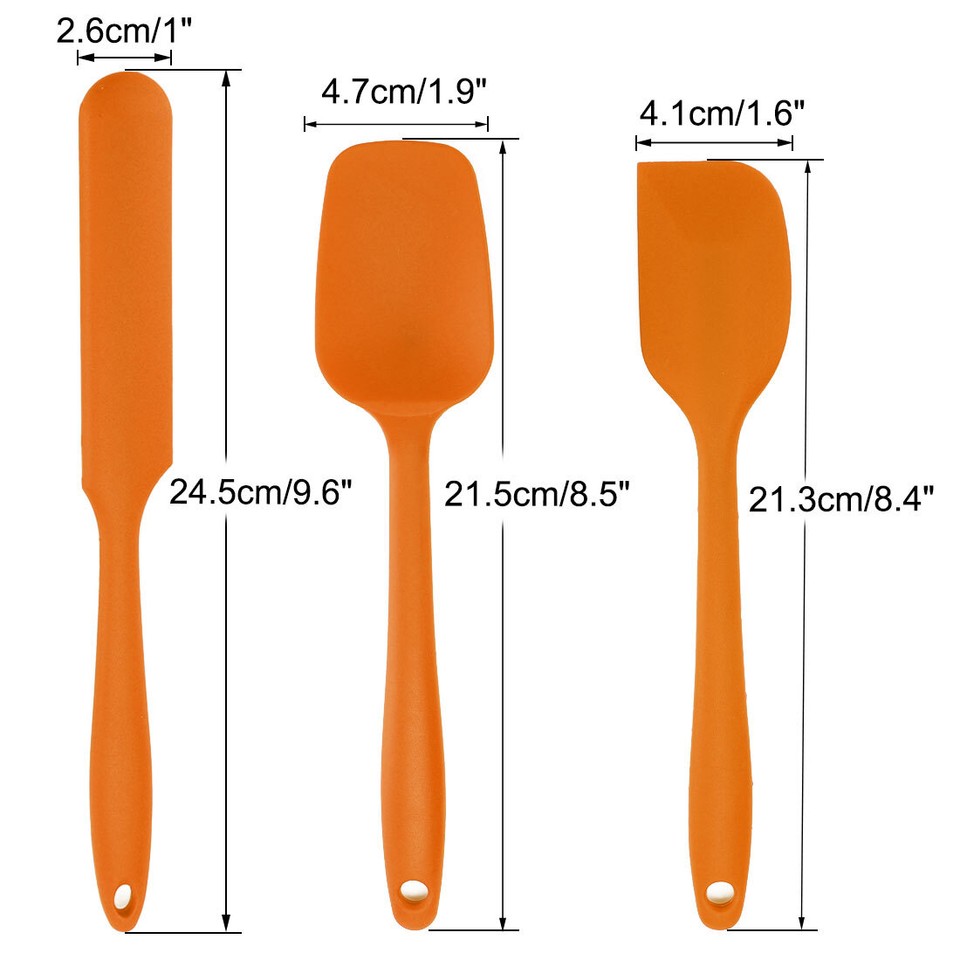 3pcs Silicone Spatula Set Heat Resistant Non Stick Spatula for Baking ...
