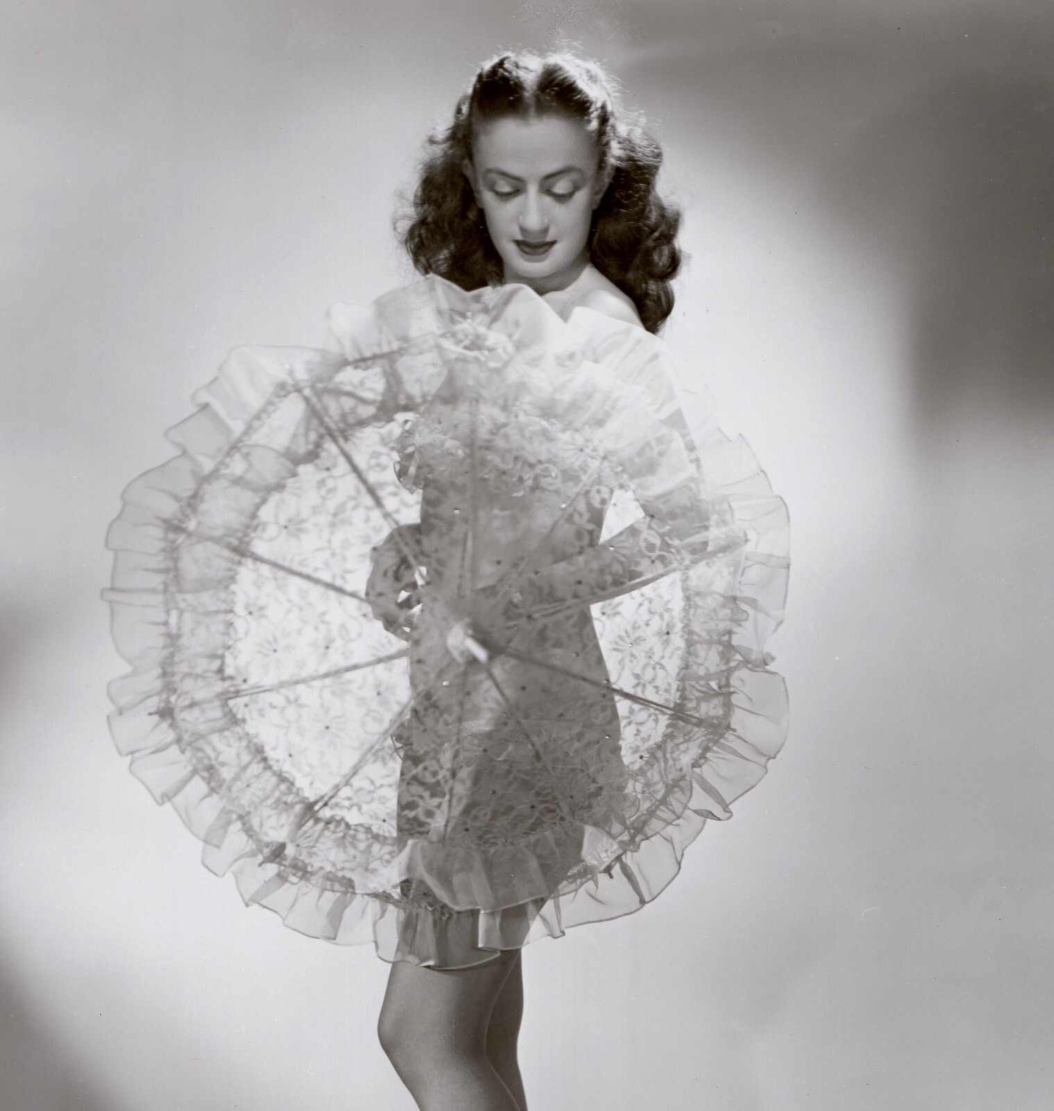 Della Lane BURLESQUE DANCER with parasol orig photo 8x10 by BRUNO of ...