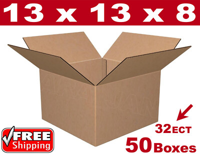 50- 13x13x8 Cardboard Boxes Mailing Packing Shipping Box 32ECT ...