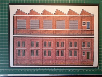 00 gauge Model railway backscenes - Loading Bay & Factory on 5mm ...