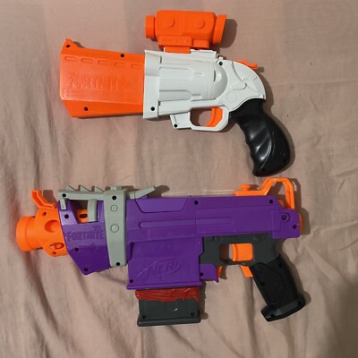 Fortnite Nerf Bundle 2x Fortnite Guns 1x Purple Tac SMG 1x Scoped ...