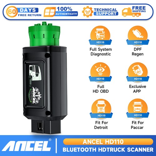 HD110 Diesel Heavy Duty Truck Scanner for Paccar Diagnostic Tool Free ...