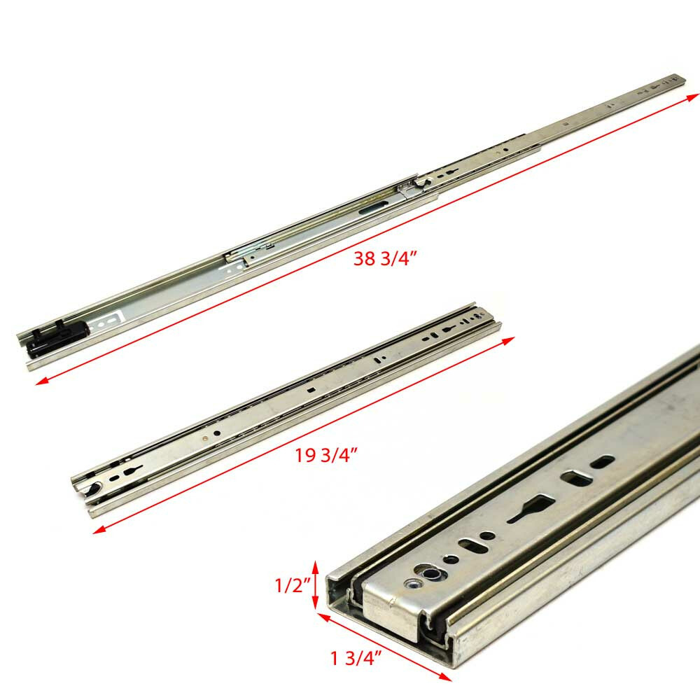 Accuride Boat Drawer Slides 3832-E20SCD | 19 3/4 Inch Silver (Pair) | eBay