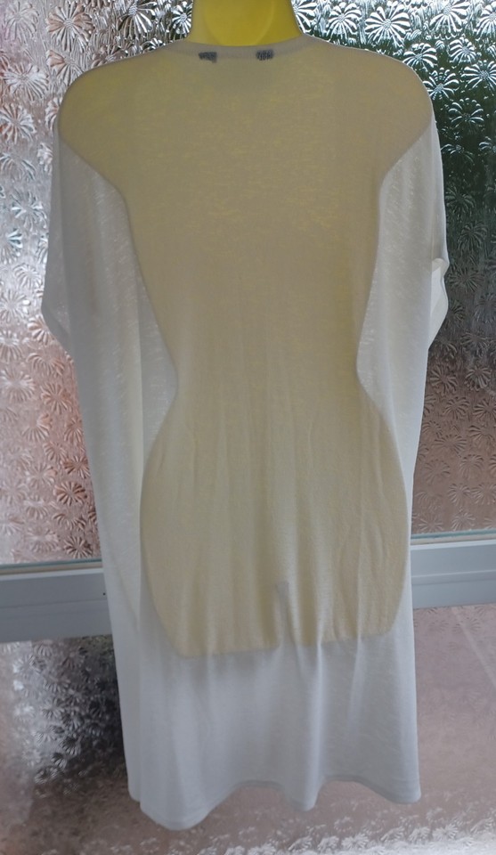 George Ladies Ivory Colour Lightweight Open Front Cardigan Size 24 ...