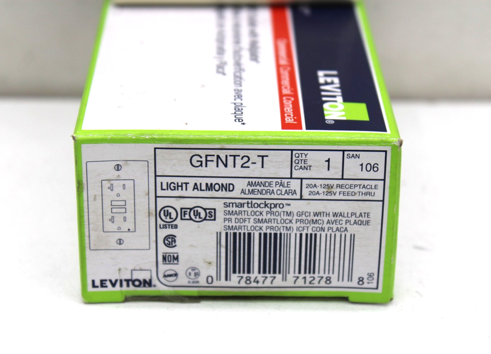 Leviton GFNT2-T Self-Test SmartlockPro Slim Non-Tamper-Resistant LED ...