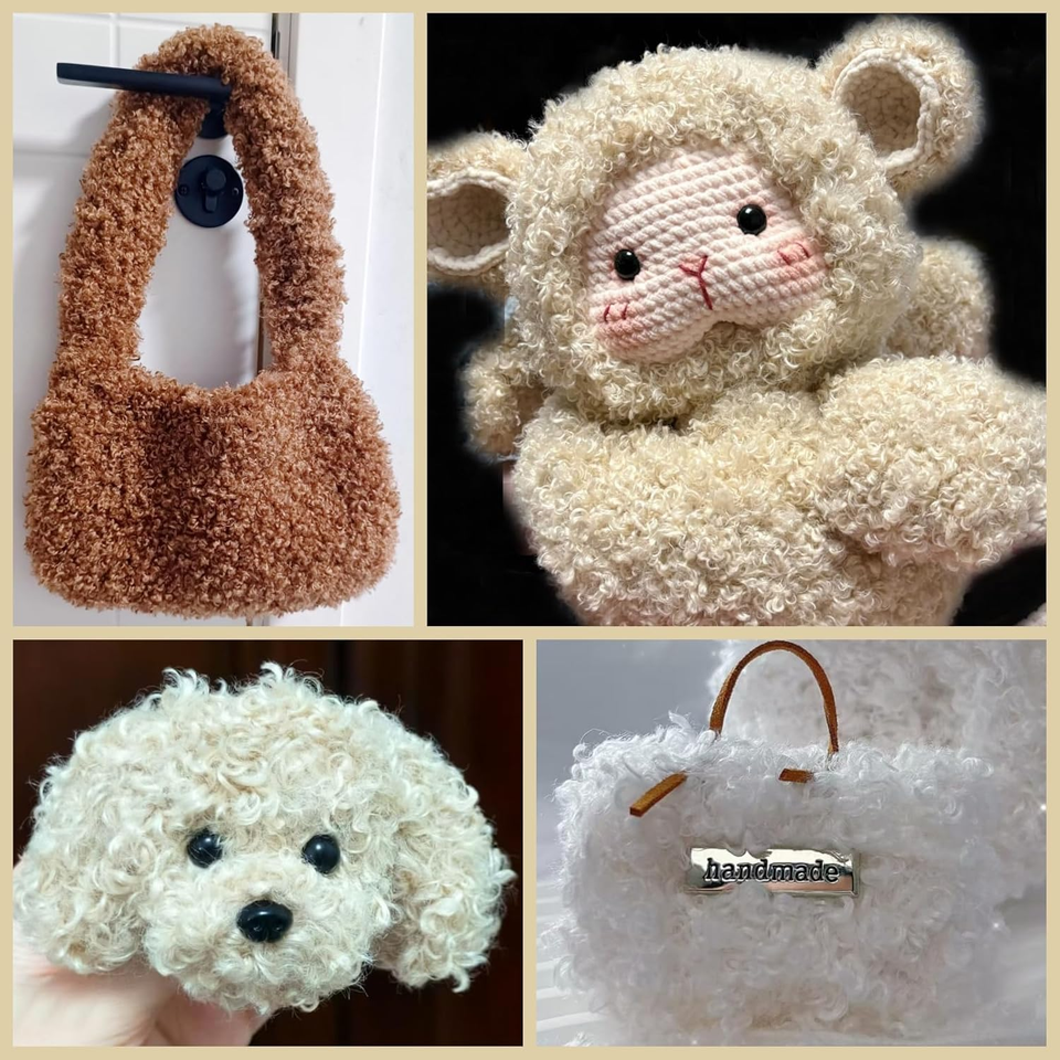 (32 Colors Available) Teddy Bear Yarn,Fuzzy Yarn for Crochet Polyester ...
