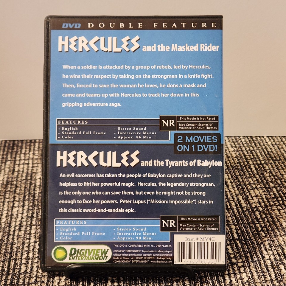 Hercules Double Feature: Hercules And The Masked Rider + Hercules And ...