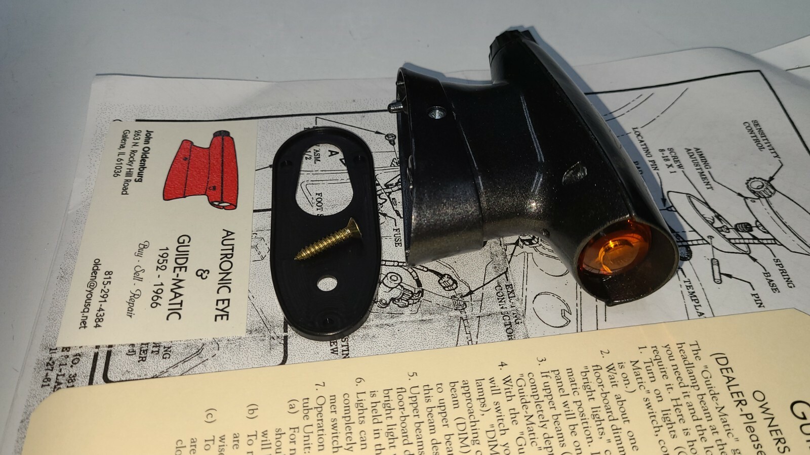 1961 1962 Chevrolet Guide-Matic Autronic Eye automatic headlight ...