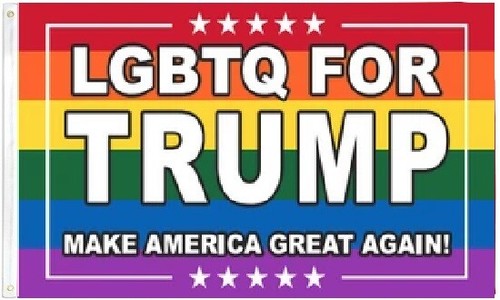 Donald Trump Flag FREE SHIPPING LGBTQ For Trump Gay Rainbow Guns Sign ...