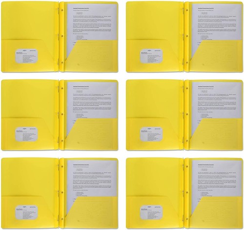 Plastic Pocket Folders Colored Heavy Duty Durable Poly 2 Pocket Folder ...