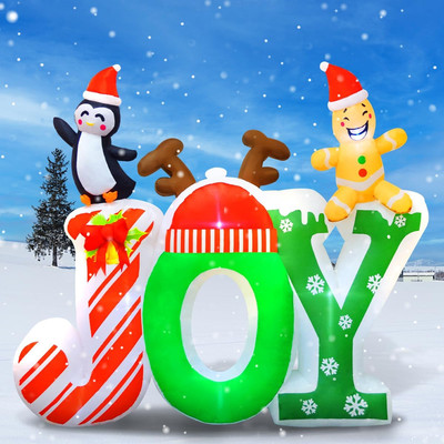 Christmas Inflatable Joy Outdoor Decorations, 7FT Blow up Inflate ...