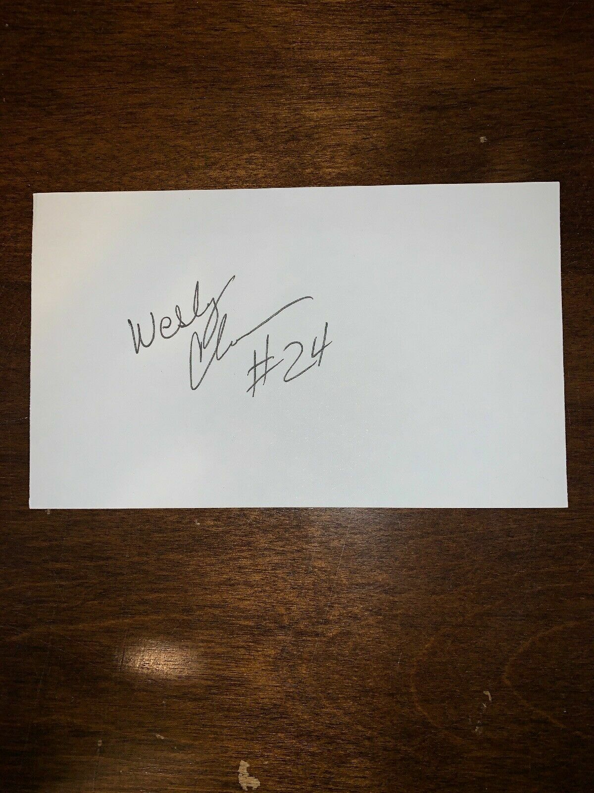 WESLEY CLEMMONS - BASKETBALL - AUTOGRAPH SIGNED - INDEX CARD -AUTHENTIC ...