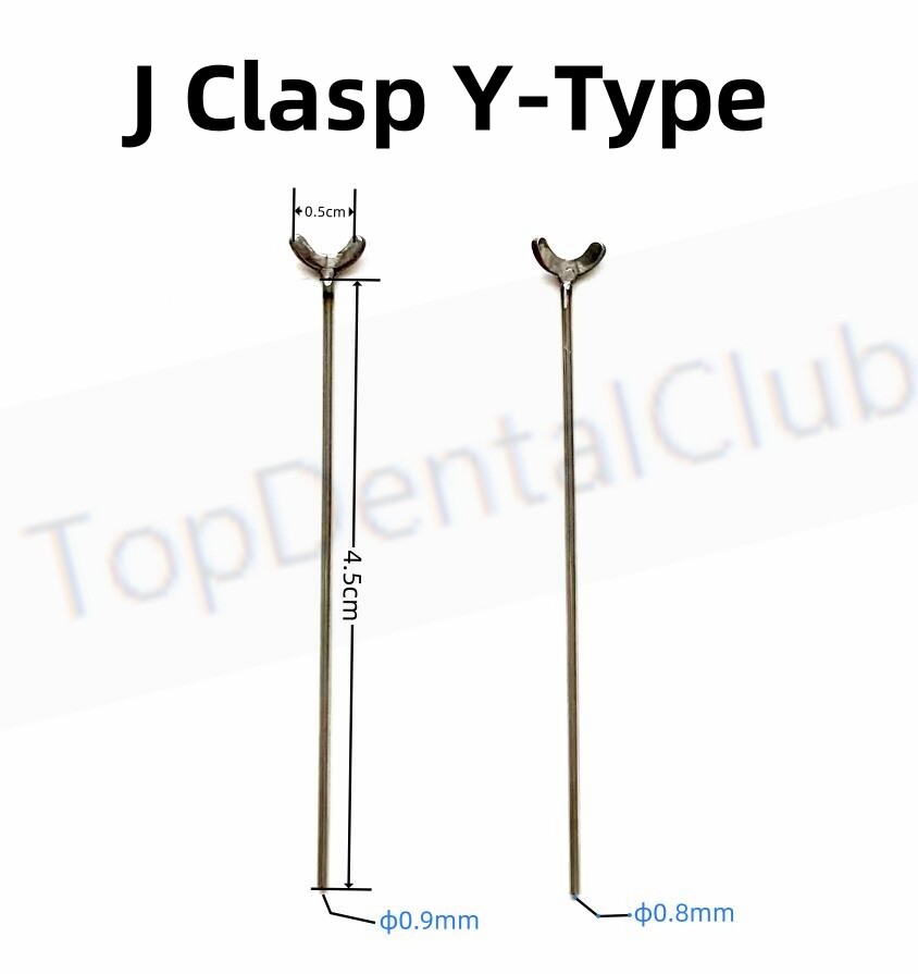 Dental Ball Retainer J Clasp Oblique Clasps Bars 0.8mm 0.9mm Y-Type ...