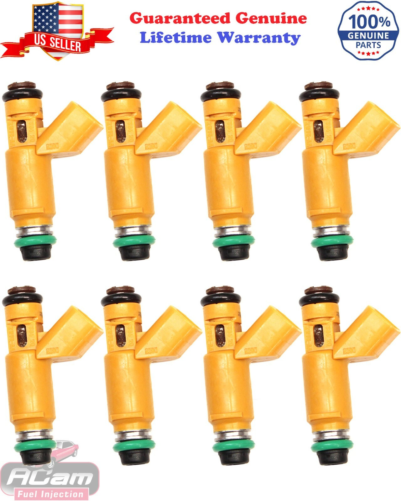 8Pcs Denso Fuel Injectors Land Rover LR3 2005 - 2009 4.2L 4.4L 2W93-AA ...