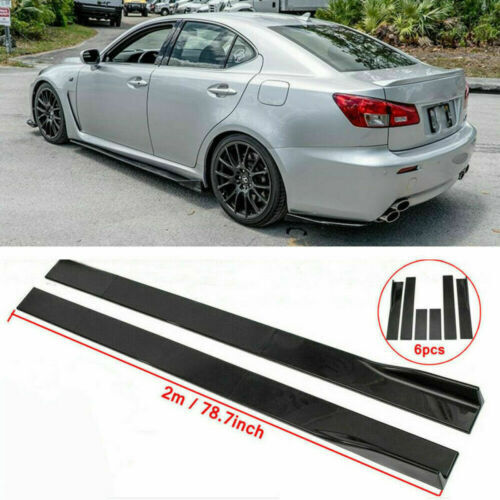 78.7'' Gloss Black Side Skirt Rocker Panel For Lexus IS250 IS350 IS300 ...