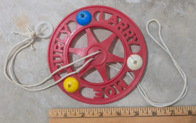 Rare Vtg Three Stooges Spinning String Toy Whistling Spinner Moe Larry ...