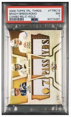 2008 Topps Triple Threads - Relic Combos Tom Brady, Drew Brees, Tony ...