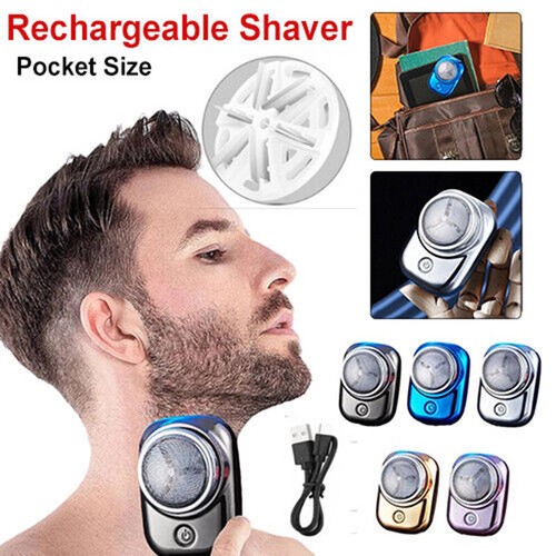 Mini-Shave Razor Portable Electric Shaver USB Rechargeable Pocket Size ...