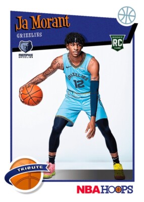 2019 NBA Hoops Ja Morant Rookie Tribute RC NBA Dunk Digital Card | eBay