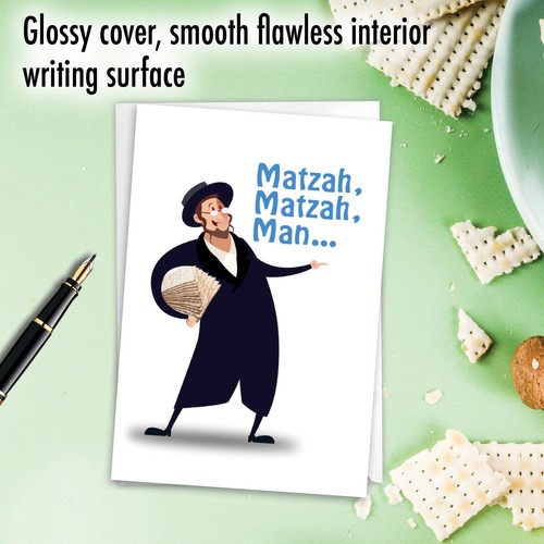 1 Funny Passover Card with Envelope - Matzah Man C3444PAG | eBay