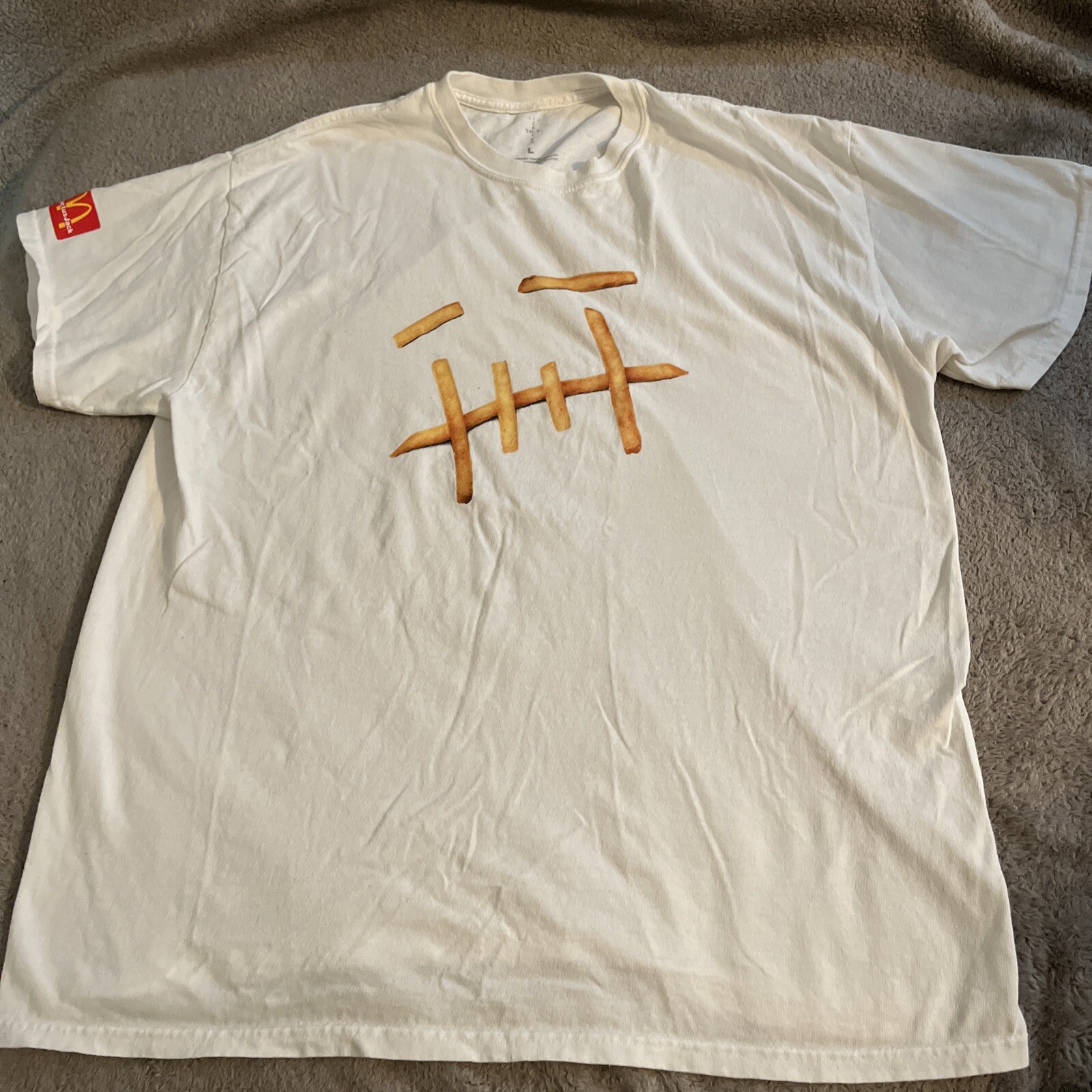 Travis Scott X McDonald’s French Fries Face Tee Shirt… - Gem