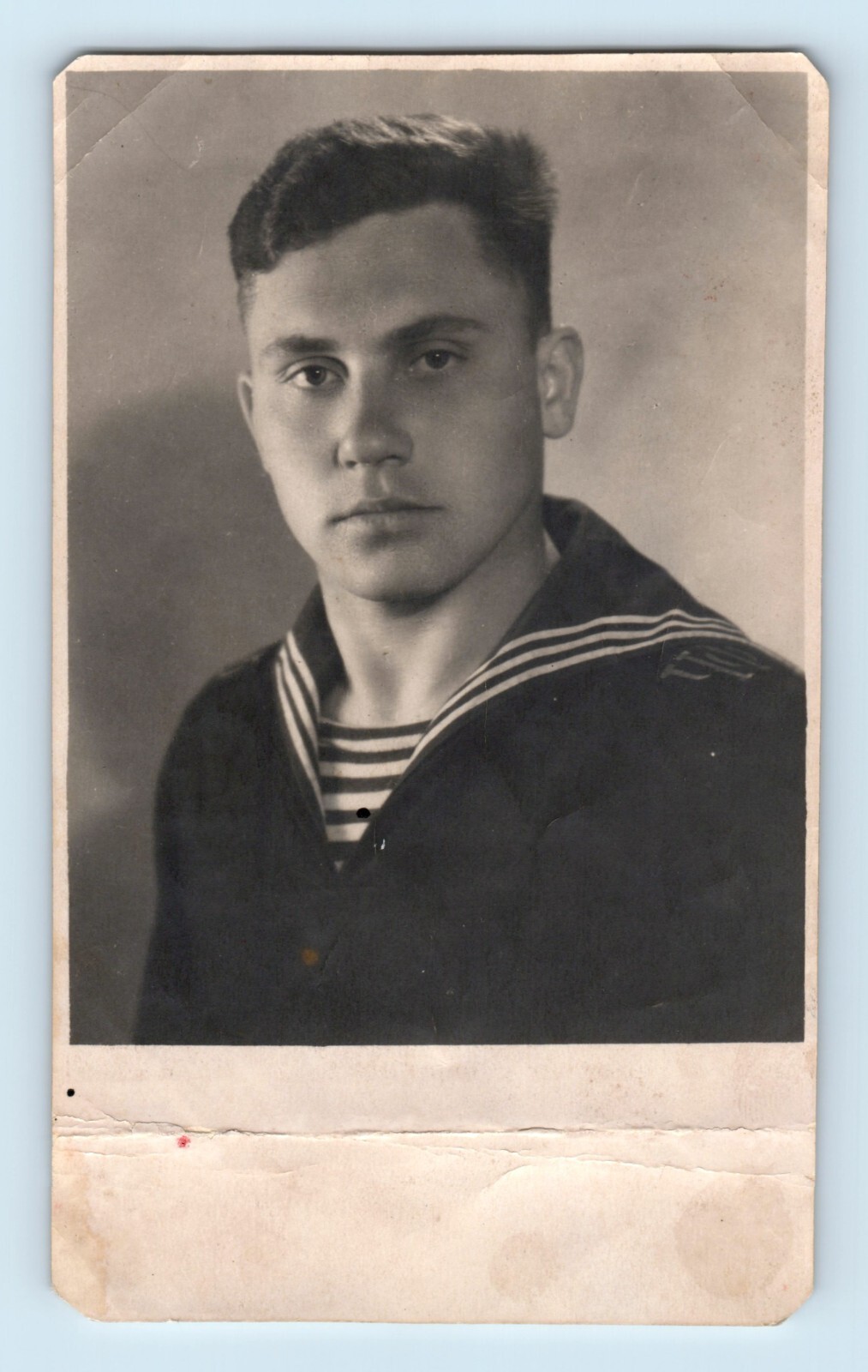 Vintage PHOTO SAILOR MAN NAVY MILITARY USSR PORTRAIT SOVIET HANDSOME ...