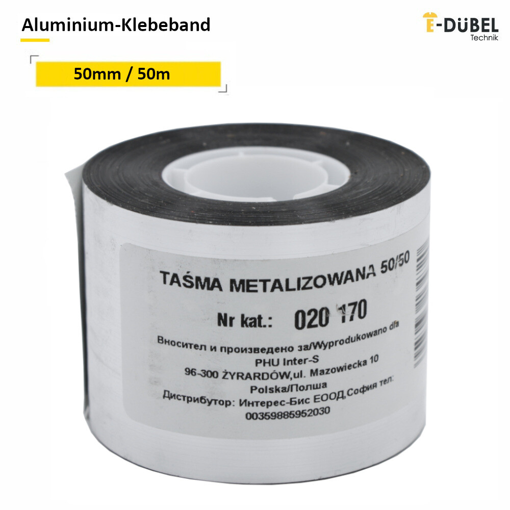 ALU-PP Aluminium Klebeband Aluband 1 Rolle 50mmx50m Alu Band Isolierung ...