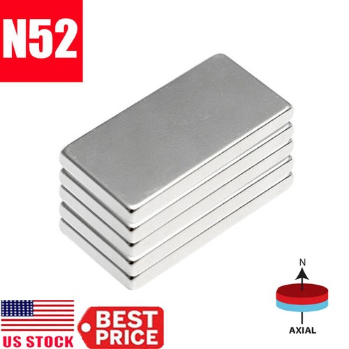 1-50Pcs N52 20x10x2mm Neodymium Block Magnet Super Strong Rare Earth ...