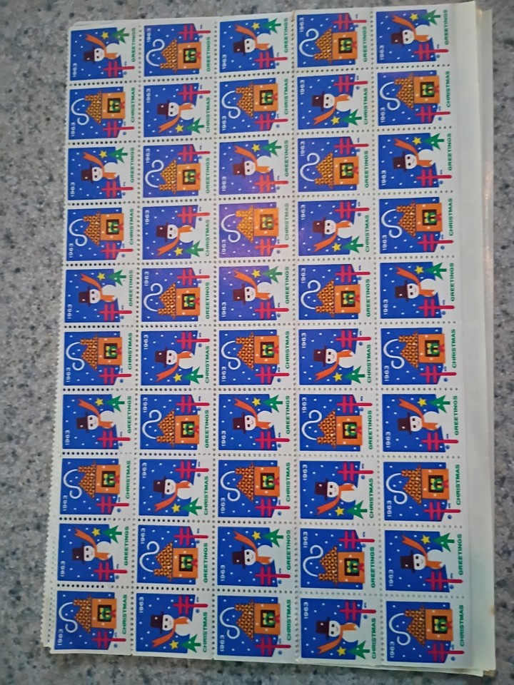 Lot of 10 USPS Christmas Stamps 20¢ 500 Unused Valid Postage $100 Face ...