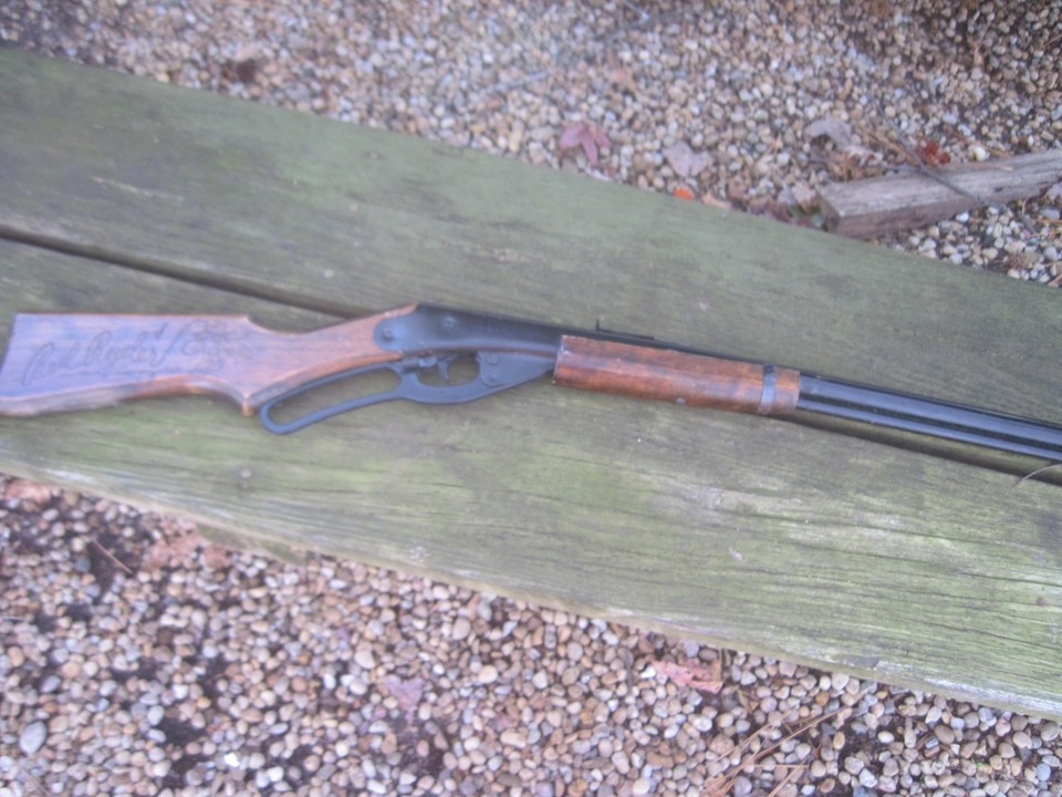 2 Used BB Guns: Red Ryder BB Gun Rifle + a Very Old Heavy Pump Action ...