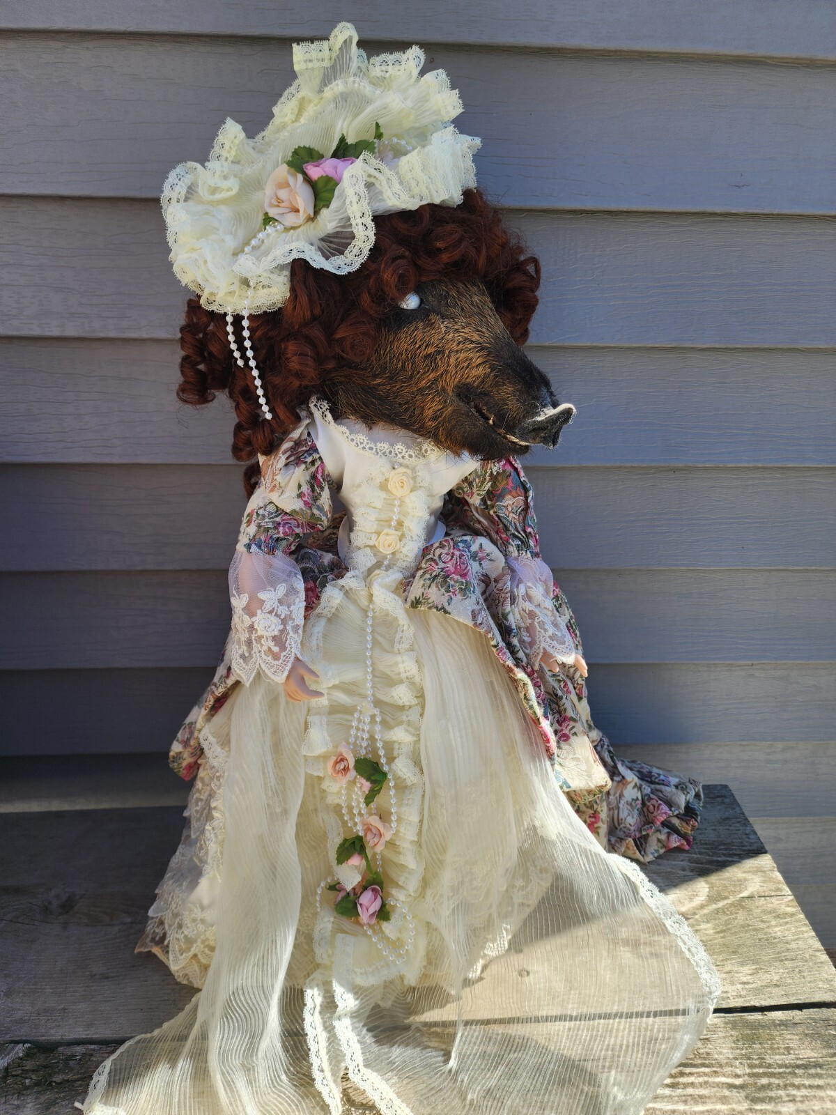 Mrs. Piggy Doll ram goat sheep taxidermy racoon squirrel hunting ram ...