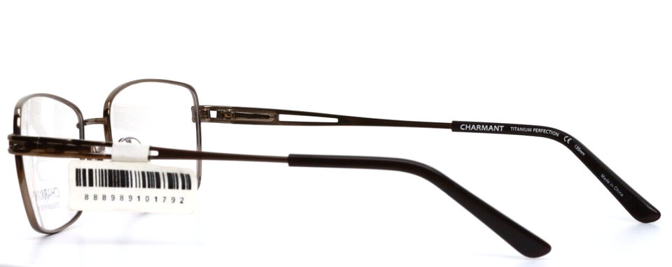 CHARMANT CH12163 BR Brown Womens Rectangle Full Rim Eyeglasses 53-17 ...