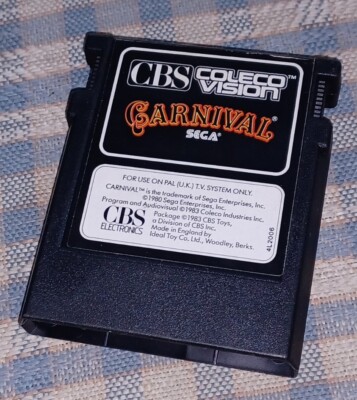 Coleco Colecovision CARNIVAL game cartridge CBS Electronics UK PAL TV ...