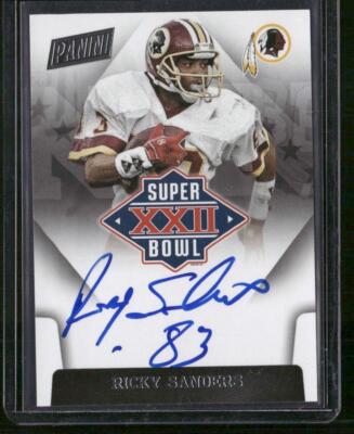 2015 Panini Prizm #SBXXII-RS Ricky Sanders Super Bowl Signatures Auto ...