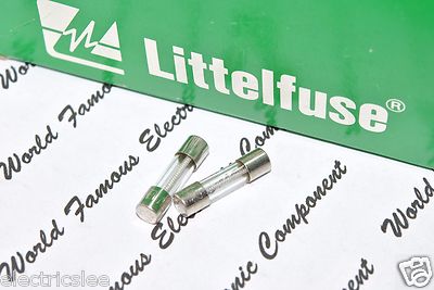 2pcs - Littelfuse / LF 2.5A 250V 5x20mm (T) Slow Blow Glass Fuse - 239 ...