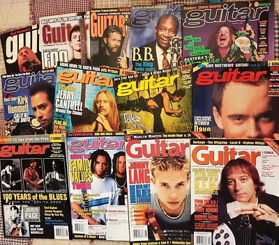 Guitar Magazine Back Issues 1998 Celebrity Covers PICK ONE Music Tabs ...