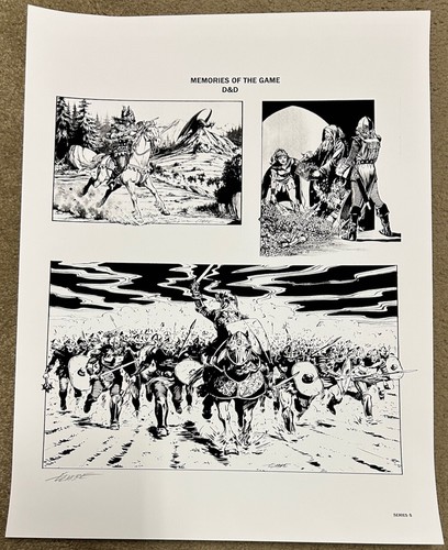 Larry Elmore Signed AD&D TSR Memories of the Game RPG Fantasy Art Print ...