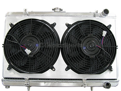 Aluminum Radiator + Shroud + Slim 12" FANS For 89-94 Nissan 240SX S13 ...