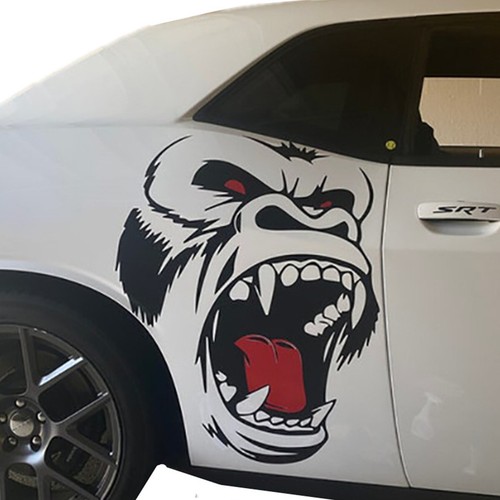 DIY Stickers Horror Ape Totem Graphics Vinyl Decal For Car Body Side ...