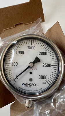 Ashcroft Pressure Gauge 35-1009-SW-02L-3000#-X6B - NEW In Box | eBay