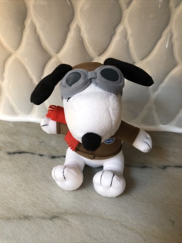 Peanuts Snoopy Plush flying ace Aviator Pilot MetLife Stuffed Animal 6 ...