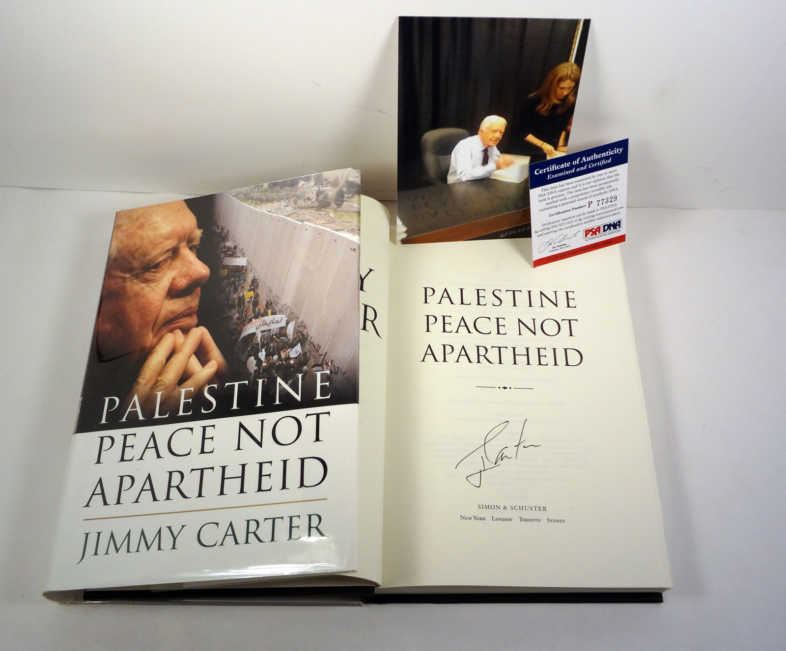 President Jimmy Carter Signed Palestine Peace Not Apartheid Book PSA ...