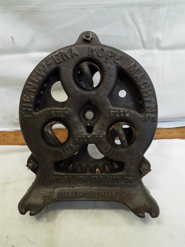 The New Era Rope Machine Maker Antique String Twister Minneapolis MN ...